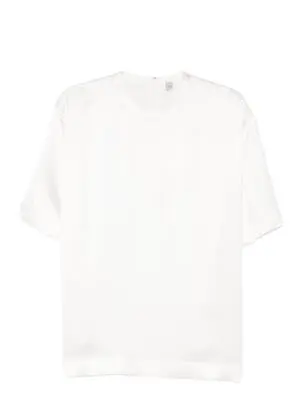 TOTEME Satin T-shirt - White