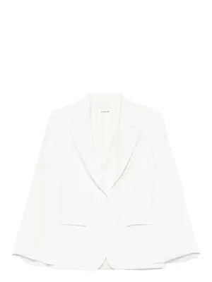 PAROSH Single-breasted Blazer Jacket - White