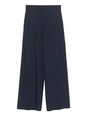 PAROSH Cotton Wide-leg Trousers - Blue