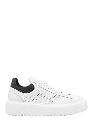 Hogan H-stripes Leather Sneakers - White