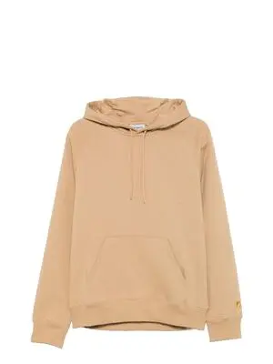 Carhartt Work In Progress Cotton Logo Hoodie - Brown