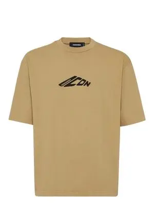 Dsquared2 Cotton T-shirt With Logo - Beige