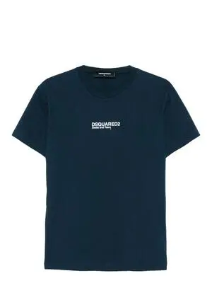 Dsquared2 Cotton T-shirt With Logo - Blue