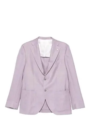 LUIGI BIANCHI Linen Jacket - Purple
