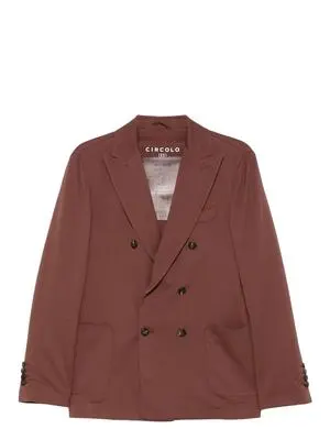 CIRCOLO 1901 Cotton Double-breasted Jacket - Brown