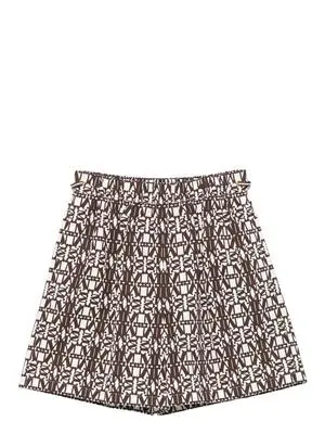 Max Mara Printed Cotton Shorts - Brown