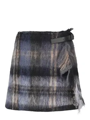 Loewe Wool Blend Mini Skirt - Blue