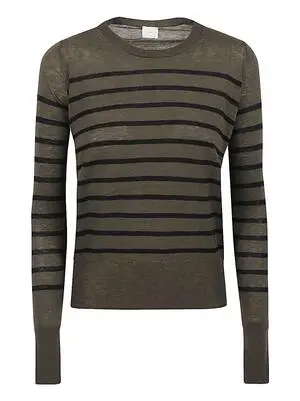 CT PLAGE Wool Striped Sweater - Green