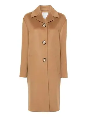 Sportmax Virgin Wool Midi Coat - Beige