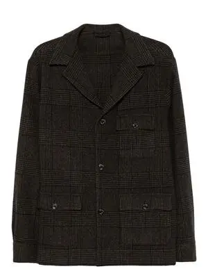 FINAMORE 1925 Wool Single-breasted Jacket - Brown