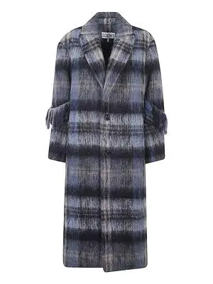 Loewe Wool & Mohair-blend Coat - Blue