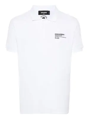 Dsquared2 Logo Cotton Polo Shirt - White