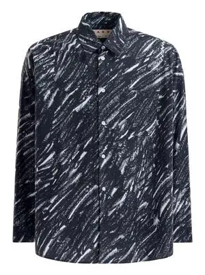 Marni Printed Cotton Shirt - Grey
