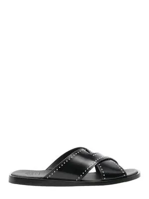 Church's Leather Flat Sandals - Black