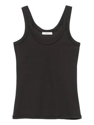 LEMAIRE LEMAIRE Ribbed Cotton Tank Top Blue