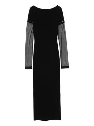 Sportmax Knitted Long Dress - Black