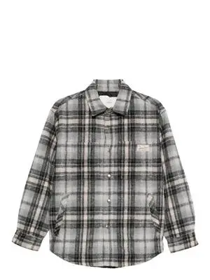 DUNST Flannel Checked Shirt - Grey
