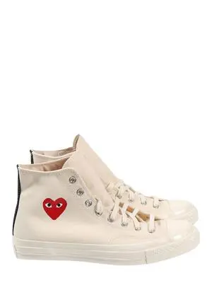 Play Comme Des Garcon Chuck Taylor High-top Sneakers - Beige