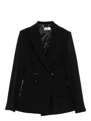 Elisabetta Franchi Double-breasted Jacket - Black