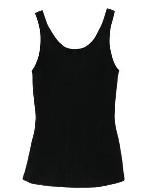 Elisabetta Franchi Wool Blend Tank Top - Black
