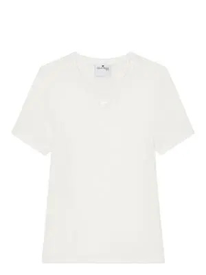 COURREGES Logo Cotton T-shirt - White