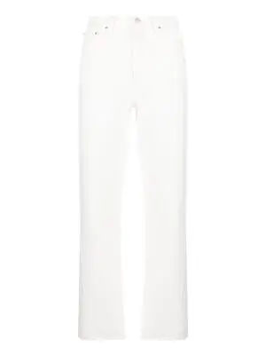 TOTEME Organic Cotton Denim Wide-leg Jeans - White