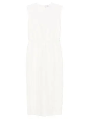 Harris Wharf London Cotton Long Dress - White
