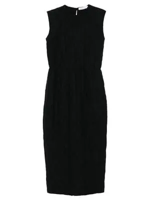 Harris Wharf London Cotton Long Dress - Black
