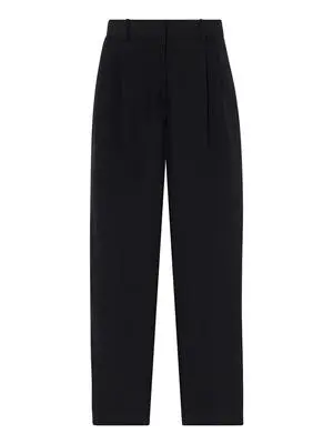 THE ROW Lilas Wool Blend Trousers - Black