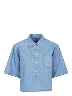 SOSUE Denim Cotton Shirt - Sky Blue
