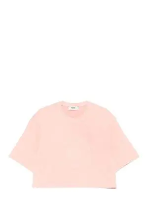 Fendi Logo Cotton T-shirt - Pink