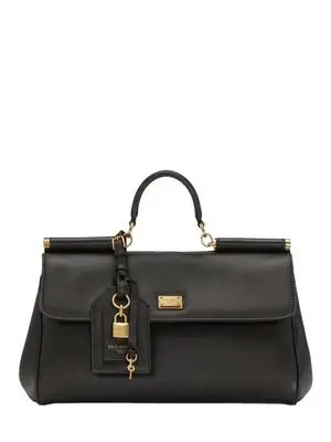 Dolce & Gabbana Sicily Soft Leather Handbag - Black