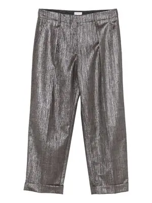 Brunello Cucinelli Wool Blend Trousers - Silver