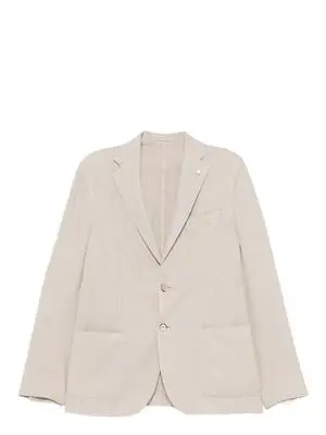 LUIGI BIANCHI Single Breasted Blazer - Beige