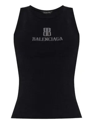 Balenciaga Logo Tank Top - Black
