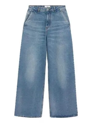 Ami Wide-leg Denim Jeans - Blue
