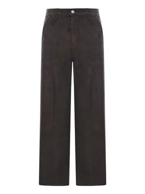 Ami Cotton Corduroy Trousers - Grey