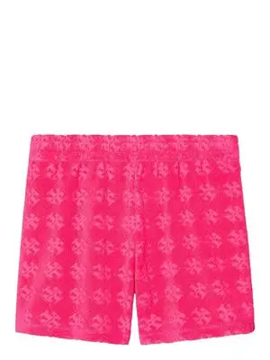Tory Burch Logo Cotton Shorts - Pink