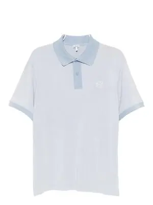 Loewe Logo Cotton Polo Shirt - Sky Blue