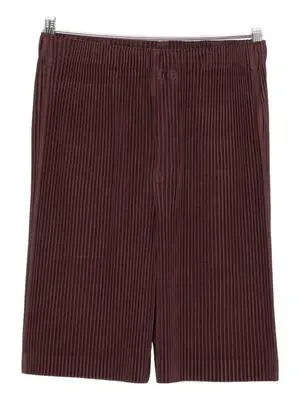 Issey Miyake Pleated Shorts - Brown