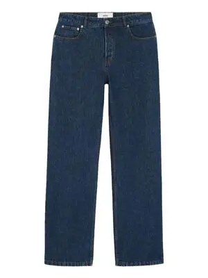 Ami Wide Leg Denim Jeans - Blue