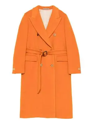 Tagliatore Wool Double-breasted Coat - Orange