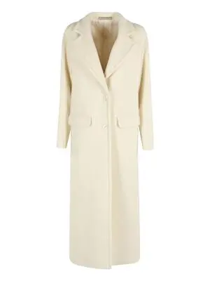 Tagliatore Wool Single-breasted Coat - White