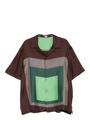 Loewe Printed Silk Shirt - Brown
