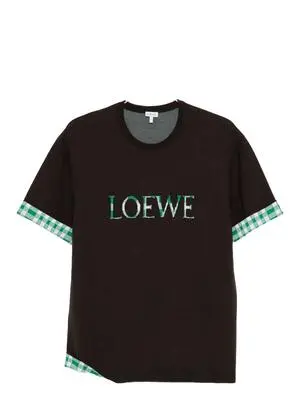 Loewe Wool And Cotton Blend T-shirt - Brown