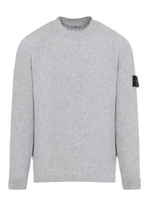 Stone Island Wool Blend Crewneck Sweater - Grey