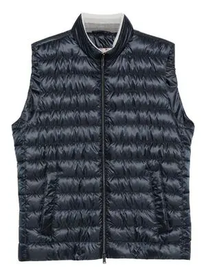 Herno Nylon Down Vest - Blue