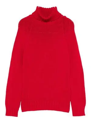 BASE Wool Turtleneck Jumper Red