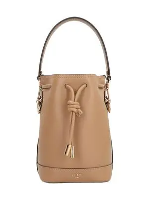Fendi Mon Tresor Mini Leather Bucket Bag Brown