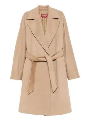 Max Mara Wool Midi Coat - Beige